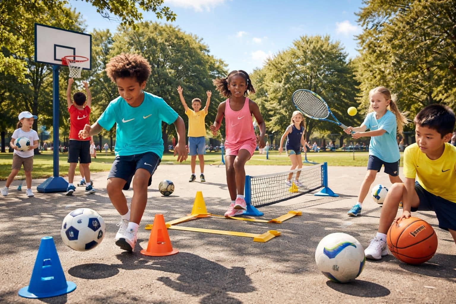 Organiser des activités sportives pour enfants avec les équipements ...